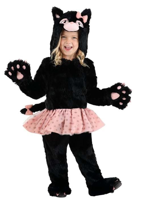 黒猫をモチーフにした幼児用コスプレ衣装です。ハロウィン、動物イベント、仮装パーティーに最適な可愛らしいデザイン。 ▶ セット内容 ✓ フード付きジャンプスーツ（チュチュ、ミトン、シューズカバー付き） ※ 記載以外の...