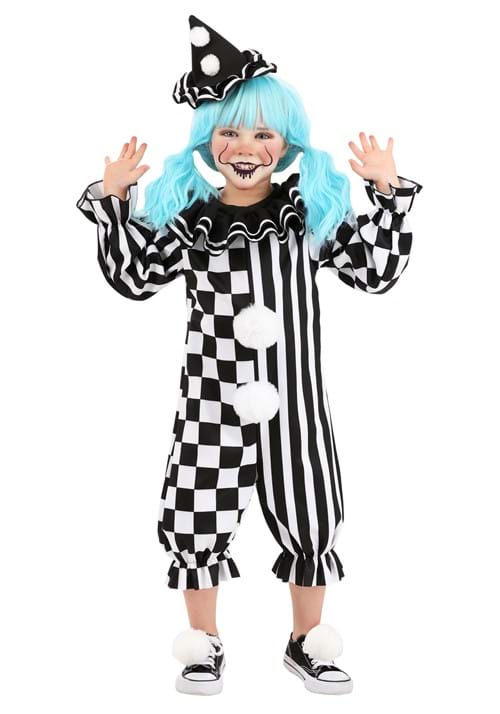 Giddy Gothic Clownをイメージしたコスプレ衣装です。ハロウィン、仮装パーティー、お遊戯会に最適なデザイン。 ▶ セット内容 ✓ ジャンプスーツ ✓ 帽子 ✓ シューズパフ...