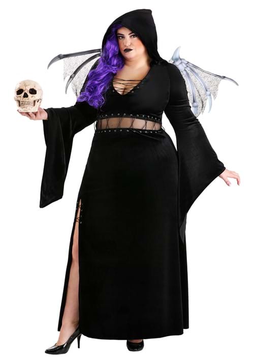 翼の生えた死神をイメージしたコスプレ衣装です。ハロウィン、仮装パーティー、ゴシックイベントに最適な本格デザイン。 ▶ セット内容 ✓ ドレス ✓ 羽 ※ 記載以外の小物は付属しません。 ▶...