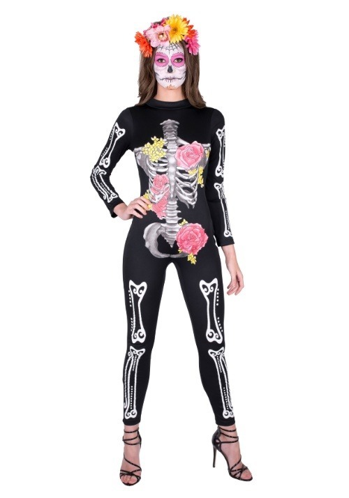 死者の日をイメージしたキャットスーツのコスプレ衣装です。ハロウィン、仮装パーティー、イベントに最適なデザインです。 ▶ セット内容 ✓ キャットスーツ ※ 記載以外の小物は付属しません。 ▶ サイズガイ...