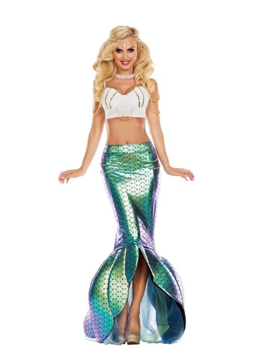 海の人魚をイメージしたコスプレ衣装です。ハロウィン、仮装パーティー、イベントに最適な本格デザイン。 ▶ セット内容 ✓ トップス ✓ スカート ✓ ネックレス ※ 記載以外の小物は付属し...