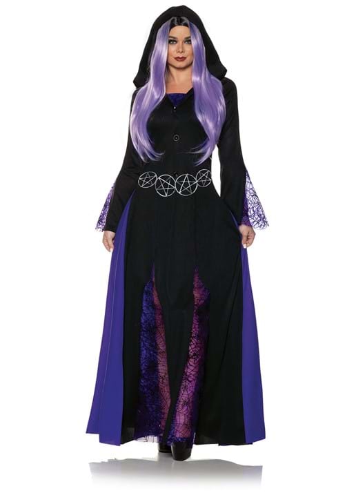 神秘的な魔女をイメージしたレディースコスプレ衣装です。ハロウィン、仮装パーティー、イベントに最適な本格的な魔女スタイル。 ▶ セット内容 ✓ フード付きドレス ✓ ベルト ※ 記載以外の小物は付属しま...