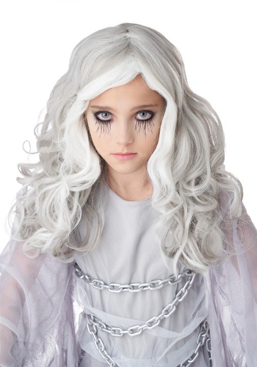 暗闇で光るゴーストのキッズ用ウィッグです。ハロウィン、仮装パーティー、イベントに最適です。 ▶ セット内容 ✓ ウィッグ（暗闇で光る白のロングヘア） ※ 記載以外の小物は付属しません。 ▶ サイズガイド...