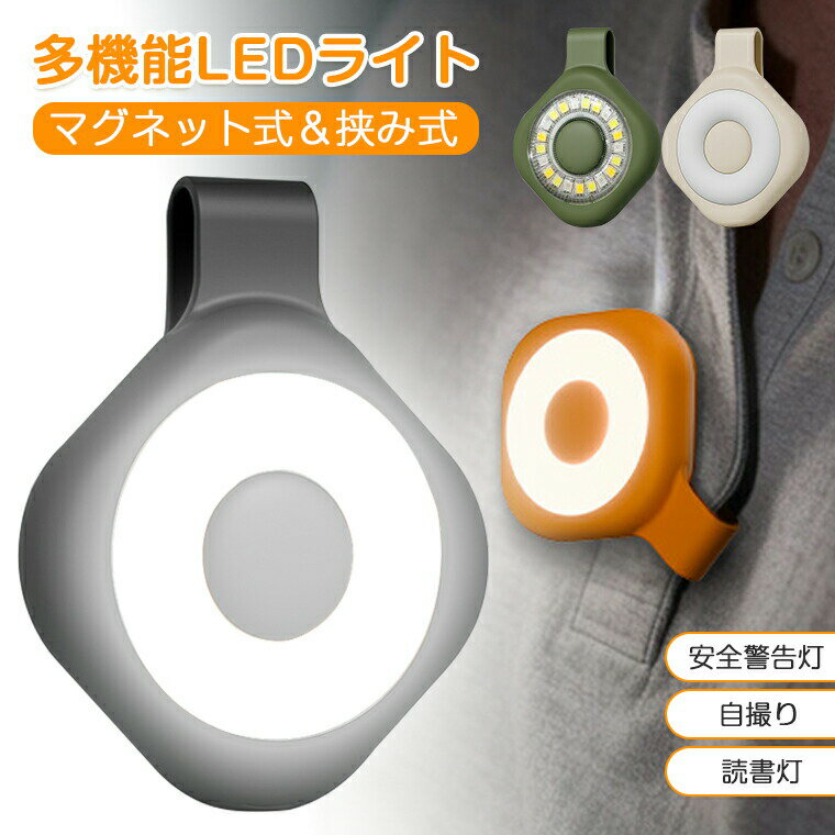 -商品ポイント-&nbsp;【強力マグネット内蔵】 鉄製の場所ならどこでも簡単に固定。両手が自由に使えるので作業がはかどります。キャンプ防災通勤日常使いまで、一台ですべて解決する万能ポータブルライトです。&nbsp;【3色6段階調光】 ホワ...