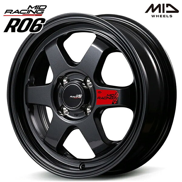 ▼Item Information▼ ■ホイール：MID Racing R06（MID レーシング R06） ■サイズ：16x7.0J 4H100 INSET35 ■カラー：CBK（クリスタルブラック） ■ボルト径/座面：M12/60°テー...