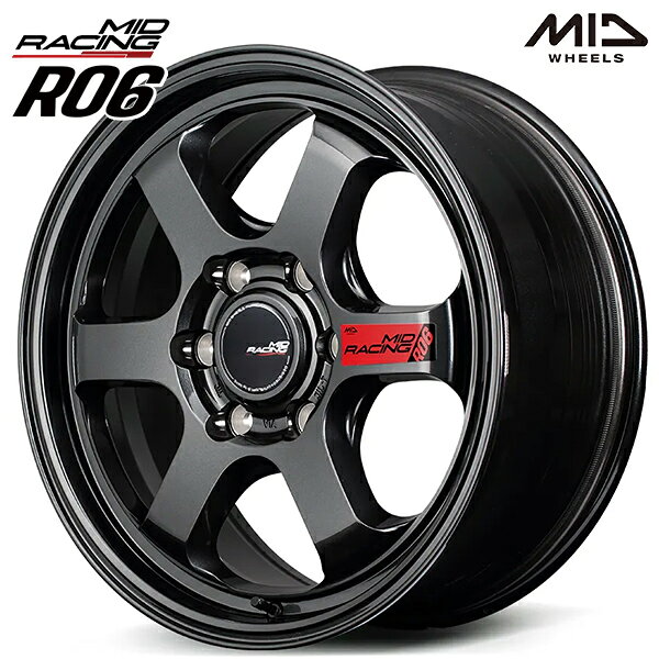 ▼Item Information▼ ■ホイール：MID Racing R06（MID レーシング R06） ■サイズ：17x6.5J 6H139.7 INSET38 ■カラー：CBK（クリスタルブラック） ■ボルト径/座面：M12/60°...