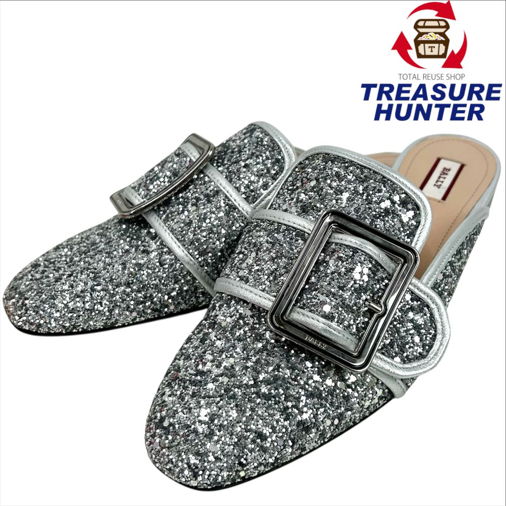 BALLY JANESSE-T-GLITTER ミュールパンプス 6231237 サイズ37(約23.5cm) シルバーラメ バリー 商品サイズ 表記サイズ：37 商品詳細 ブランド：BALLY バリー型番：6231237カラー：シルバー原...
