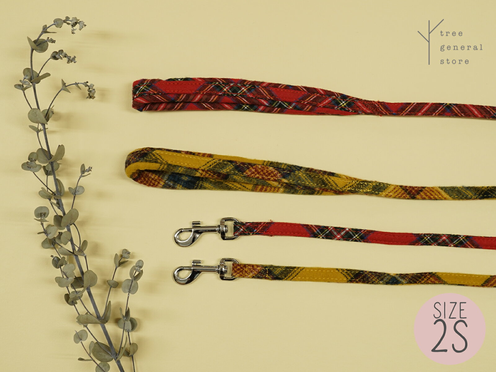 素材本体：コットン100％ ナスカン：鉄サイズ適応体重2〜5 kg注意散歩用リードですので、係留には使用しないでください関連商品はこちら