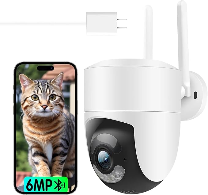 【6MP高画素撮影・5Ghzと2.4Ghz WiFi対応】AESTIQUO 屋外防犯カメラは、1/3"カラー CMOSセンサーに3.6mm高繊細レンズ、最大解像度3200*1800、オート/6MP画質アプリで切り替え、600万画素で人の顔、...