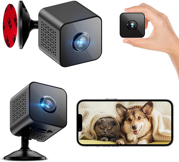 【WiFi接続超小型隠しカメラ】4K HD超高画質、細かいところまで鮮明で高精細な映像を撮影できます。画面も音も死角がなく、150°の大広角を組み合わせると、お宅の広い範囲の状態が確認できます。あなたはいつでもそれを見てそしてあなたの家を昼...