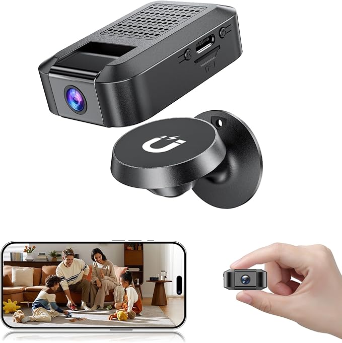 【4K超高画質】超高清夜視超小型カメラ-かんしかめらは超高精細のビデオ解像度で録画する時に表現が優れています。監視カメラはセンサーを搭載しており、鮮明な画面を表示することができます。防犯カメラは隠蔽デザインのIRランプと5メートルの夜視距離...