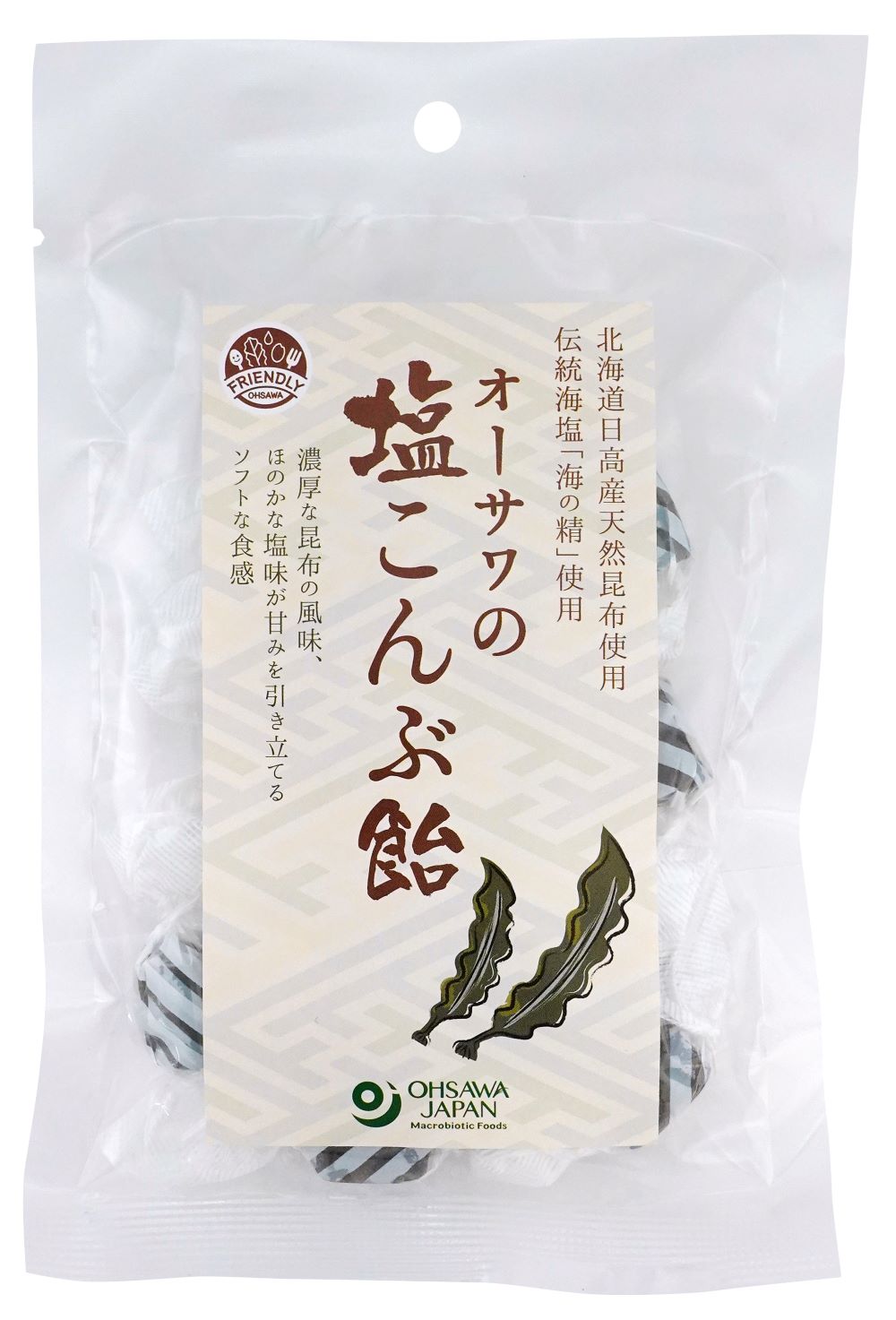 北海道日高産天然昆布使用 濃厚な昆布の風味、ほのかな塩味が甘みを引き立てる ■伝統海塩「海の精」使用 ■じっくりと煮込んだ昆布を麦芽水あめに練込み、ソフトな食感に仕上げた ■おやつや、お茶請けに ※昆布が含まれていますので、食べ過ぎにはご注...
