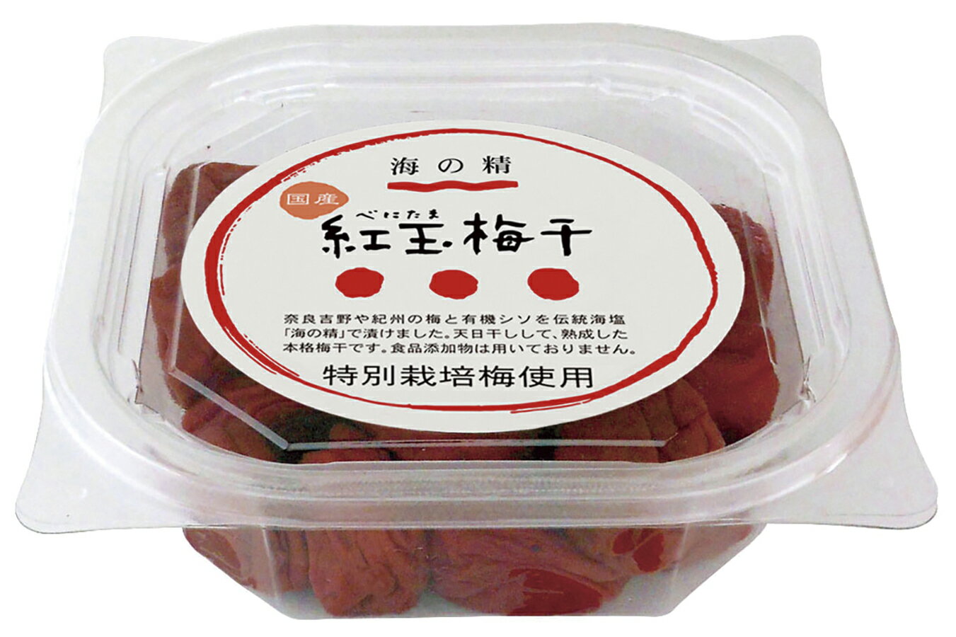 国産特別栽培の梅・有機紫蘇使用 程よい酸味、紫蘇の香りが際立つ ■天日干し ■塩分約18％ ■鮮やかな赤色 【原材料】 特別栽培梅(奈良・和歌山・三重県)、有機紫蘇(奈良・和歌山県)、食塩(海の精) 【調理法・使用方法】 そのまま食べる 【...