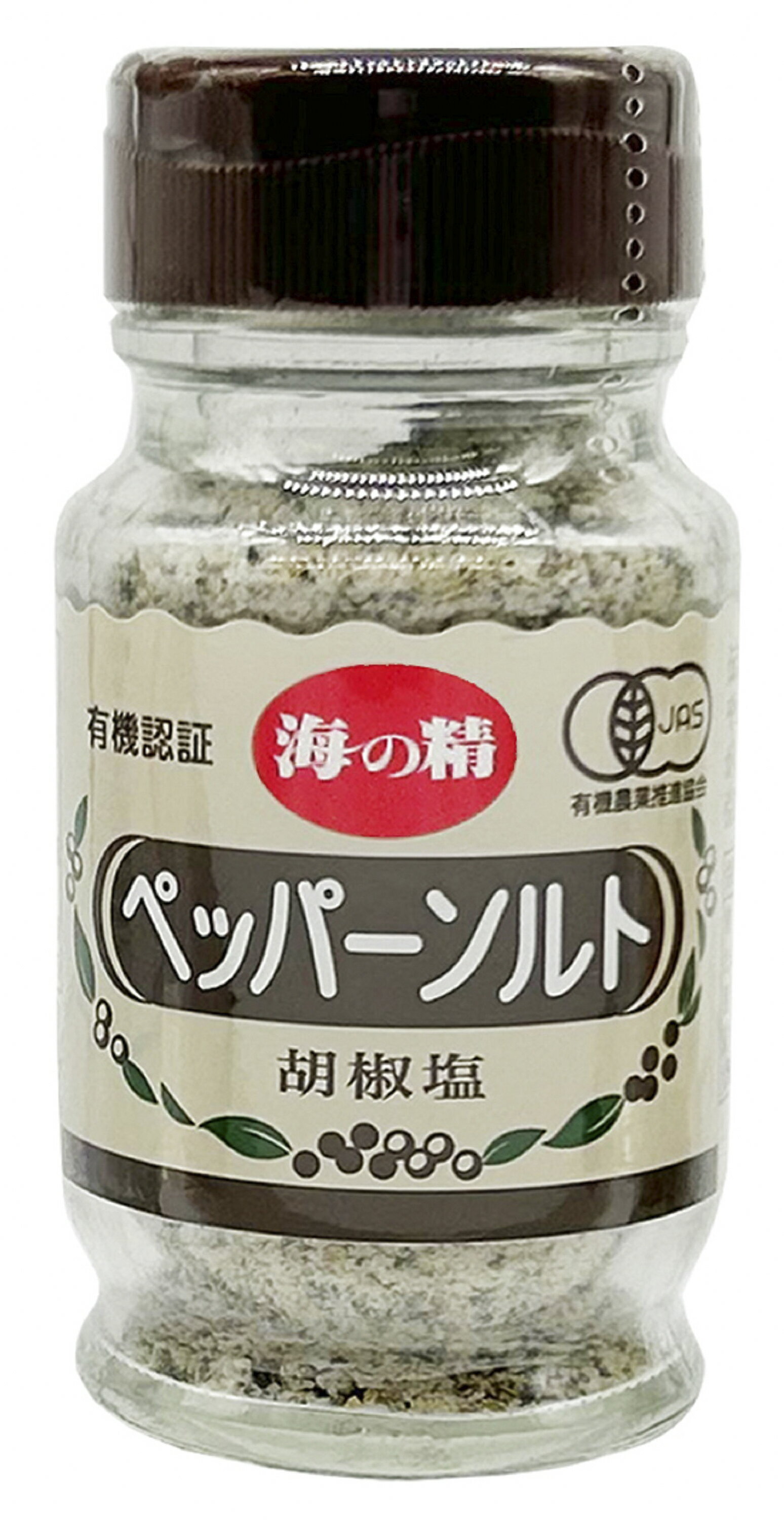 有機こしょう使用 程よい辛みと豊かな香り ■「海の精やきしお」に黒こしょうと白こしょうをブレンド ■調味塩として 【原材料】 焼塩(海の精)、有機こしょう(スリランカ、他) 【調理法・使用方法】 サラダ・パスタ・煮込み料理や肉・赤身の魚（サ...