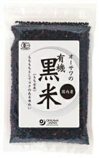 国産有機黒米100%もちもちとしてコクのある味わい特徴■もち種　■米に1〜2割混ぜて炊けばきれいな紫色原材料有機黒米（国産）内容量　200g