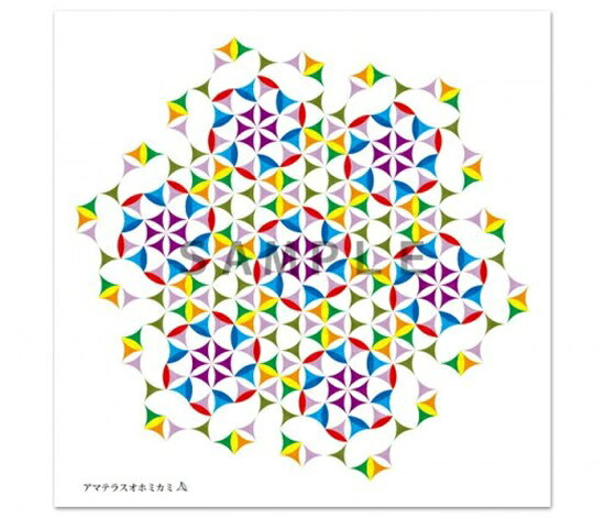 ハンカチ　十言神呪アマテラスオホミカミ52×52cm --十言神呪とは--「アマテラスオホミカミ」と10回唱えることです。 このクスリエからは、天御中主命・天照大御神・少彦名命・住江大神・大国主命の御稜威（神性なエネルギー）が溢れんばかりに...
