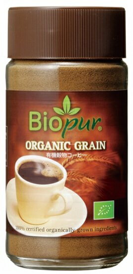 有機穀物でつくったコーヒー風飲料程よい酸味と苦み■インスタントタイプ■湯や豆乳で溶いて■菓子の材料などに■ノンカフェイン内容量：100g【原材料】有機ライ麦・大麦麦芽・大麦（ドイツ産）、有機チコリ（ベルギー・フランス産）、有機いちじく（トル...