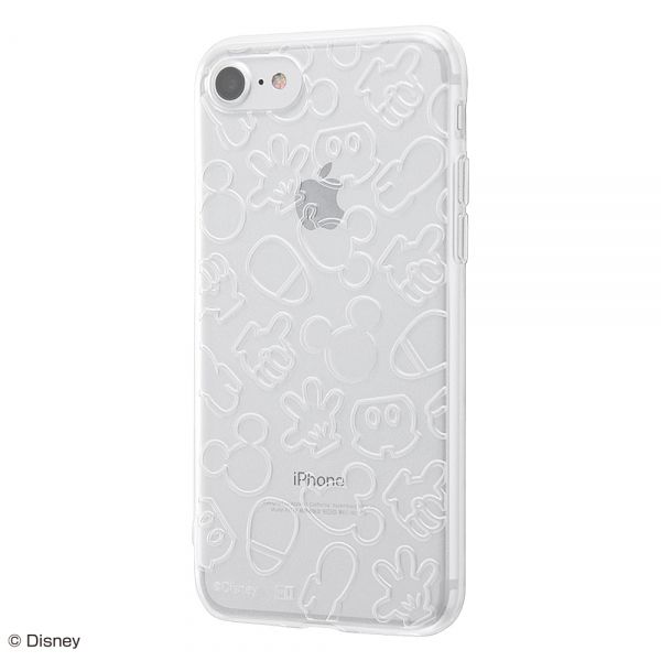 高い透明感で抜群の一体感を実現レイアウト iPhone SE（第2世代）/8/7 ディズニーキャラクター/TPUソフトケース キラキラミッキーマウス/ミニーマウス/ドナルドダック のアイコンが散りばめられた可愛いラメ入りケース衝撃をやわらげ...