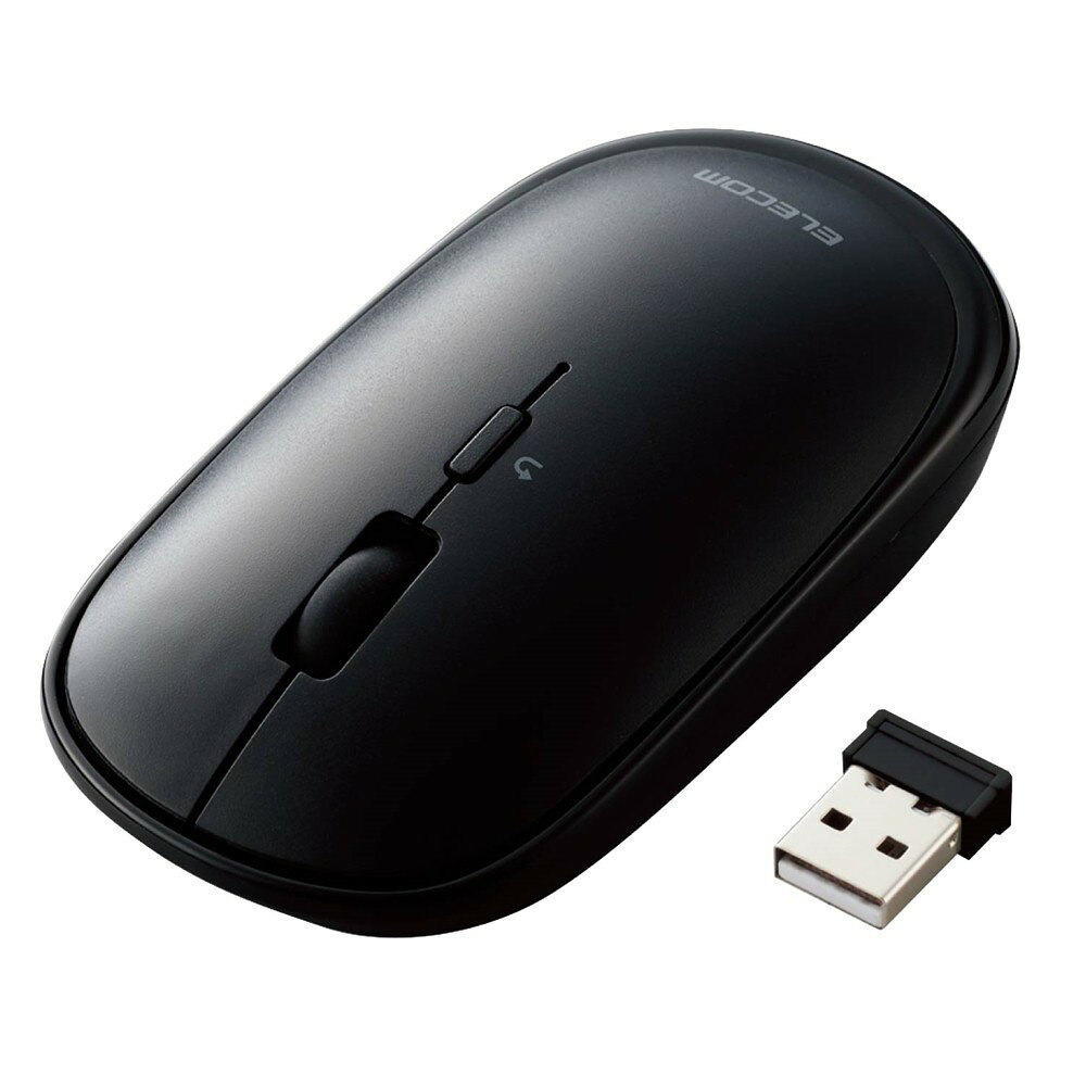薄型設計でカバンに入れて持ち運びしやすい！ワイヤレスマウス BlueLED 無線 ( USB 2.4GHz ) 4ボタン 薄型 モバイルマウス 収納ポーチ付き厚さ28mmの薄型設計でカバンに入れて持ち運びしやすい！ ソフトレザー製収納ポーチ...