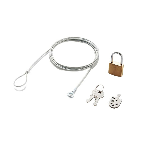 薄型ノートパソコン・液晶モニタ・タブレットに最適 エレコム ELECOMESL-3A セキュリティワイヤー/南京錠/マルチロックP/通常キー セキュリティスロットにセットすることで、盗難から守るマルチスロット対応のセキュリティワイヤーロック...