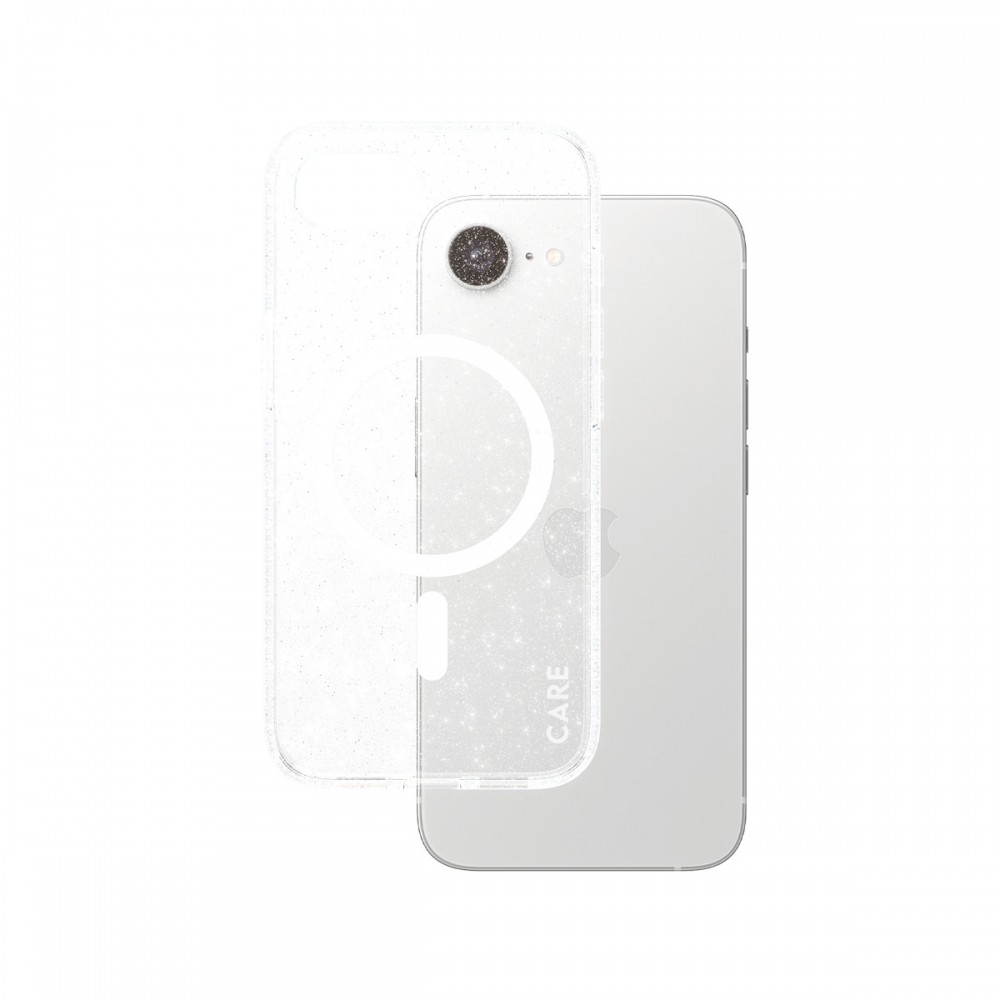 耐衝撃キラキラケース iPhone 16e CARE by PanzerGlass Case Flagship Star Lit w/ White MagSafe ダイヤモンドの様なキラキラ感が映えるMagsafe対応耐衝撃ケース。 あらゆ...
