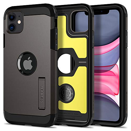 【Spigen】 iPhone11ケース 超 耐衝撃 米軍MIL規格取得 新モデル スタンド機能 カメラ保護 傷防止 衝撃 吸収 Qi充電 ワイヤレス充電 タフ・アーマー XP 076CS27438 (ガンメタル)ブランド: Spigenメ...