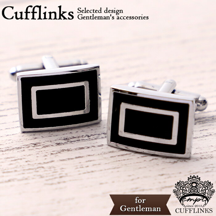 すぐに使えるクーポン配布中です、是非、よろしければ、まずは、クーポンを取得して下さい ■ 商品名 ： カフス スクエア シルバー 銀 ブラック 黒 ブロック デザイン ■ 付属品 ： カフス本体 / カフス 保存袋 / お手入れ 用 マイク...