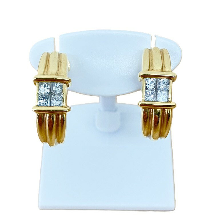 商品情報 素材 K18 幅 約0.6cm 高さ 約1.7cm 奥行き 約2cm 付属品 なし 備考 目立った傷や汚れはありません。