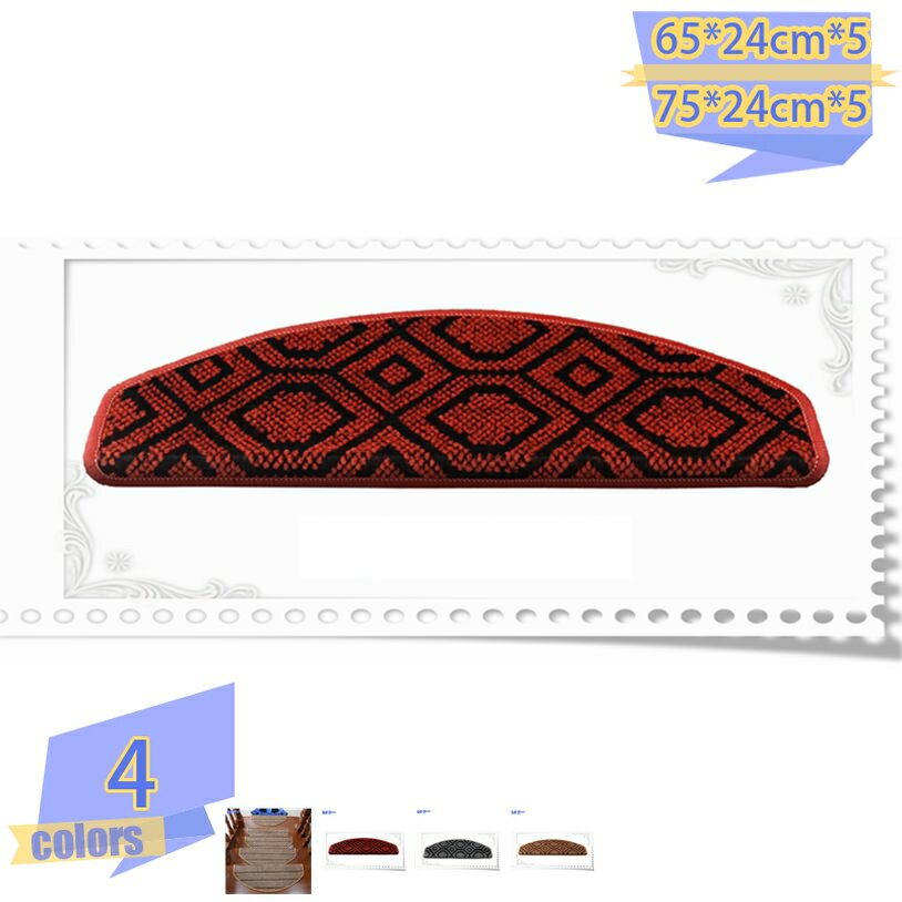 メイン素材：混紡(1)★【サイズ】：（長*幅*5枚）65*24cm*5枚、75*24cm*5枚。素材：[表面]ポリエステル100%、[裏面]アクリル樹脂）。石造りの階段でも木製の階段でも安心に使用できます。(2)★【階段の角を保護】階段マッ...