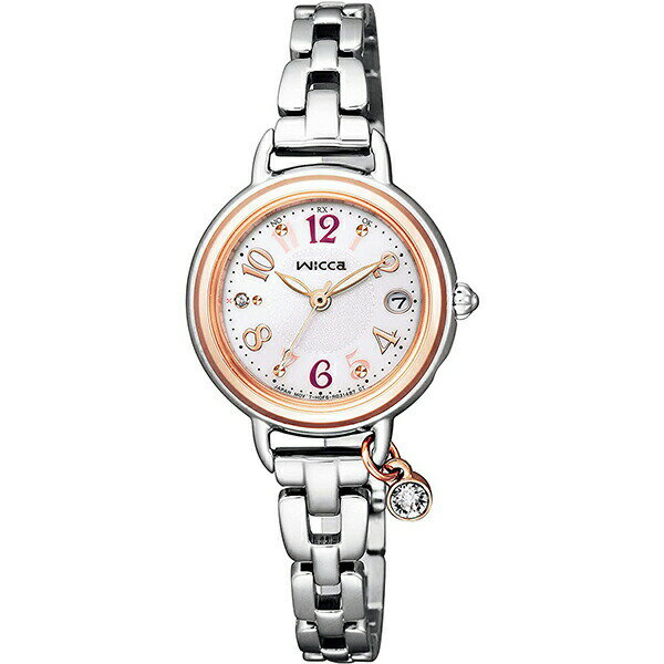 メーカー：CITIZEN シチズン wicca ウィッカ製品名：KL0-511-11JANコード：4974375504738ケースサイズ：25.5mmムーブメント：ソーラーバンド素材：ステンレス＆サテン防水：5気圧防水ガラス素材：クリスタル...