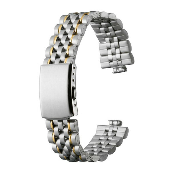 メーカー：Bambi メタルバンド バンビ製品名：BSBE1168TJANコード：4907924675146サイズ対応サイズ（本体幅ー先カン幅）：20-8mm 弓カン18・20mm付属バンド素材：ステンレスバンドカラー：コンビ（シルバー×ゴ...