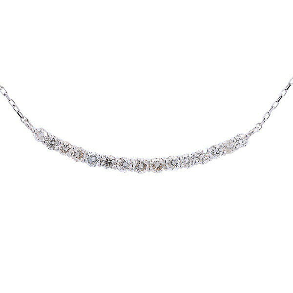 【素材】K18WG 【石種】天然ダイヤモンド 【石目】15石 合計約0.5ct 【ネックレスの種類】アズキチェーン 【長さ】全長約40cm メーカー希望小売価格はメーカーカタログに基づいて掲載しています【素材】K18WG 【石種】天然ダイヤ...