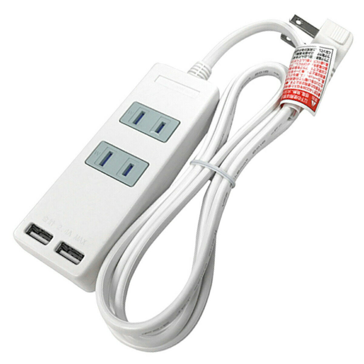 商品情報特徴・製品仕様TR-S2T2USBW 延長コード AC 2個口 2.4A USB-A 2ポート 1.5mコンセントを使いながらUSBポートでスマートフォンやタブレットを充電することが可能です。USBポートは高出力2.4A仕様。接続機...