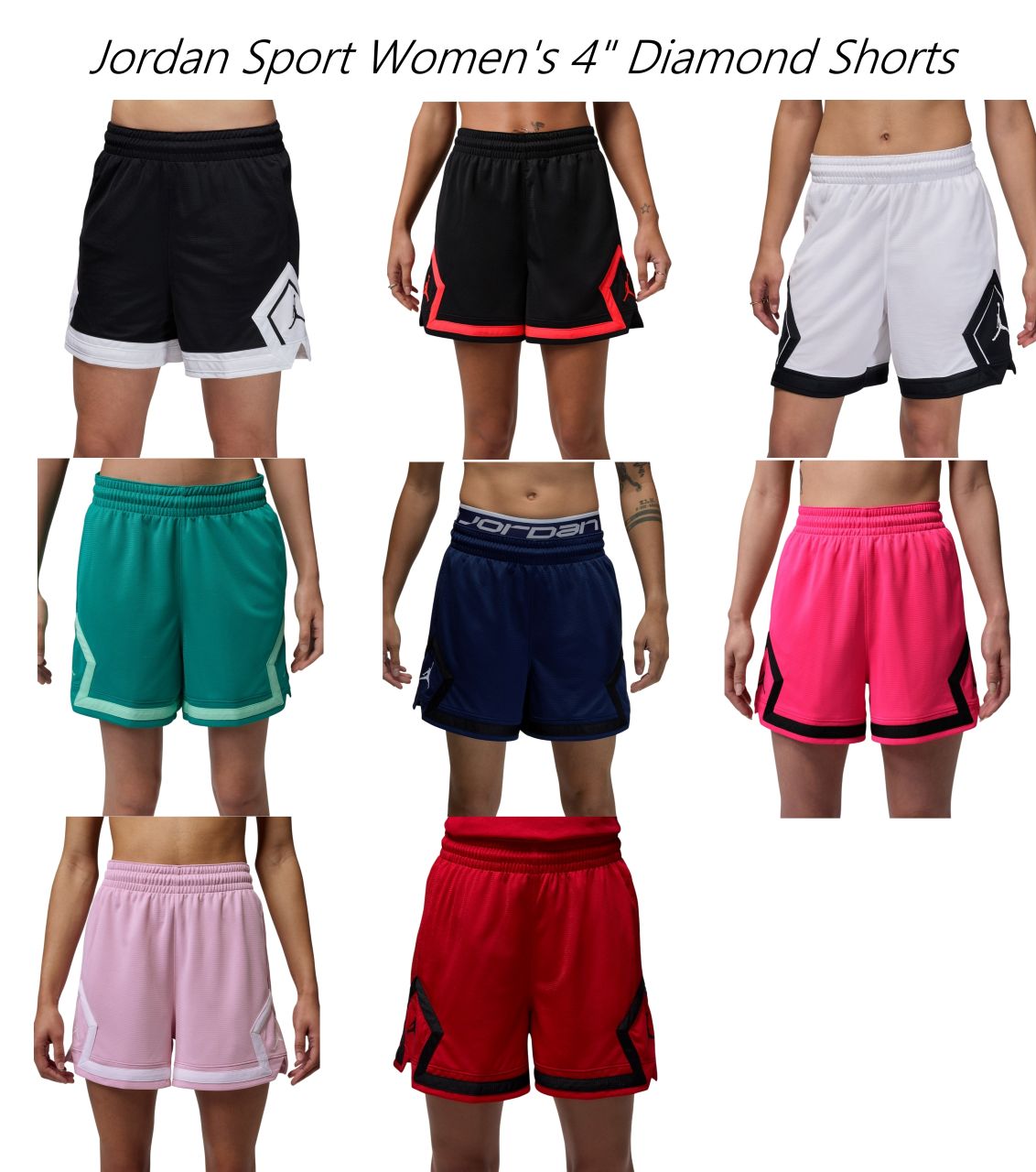 【商品名】 Jordan Sport Women's 4" Diamond Shorts ジョーダン レディース 4 ダイアモンド ショーツ 【カラー】 Black/White　FN5134-010 Black/Infrared 23　FN...