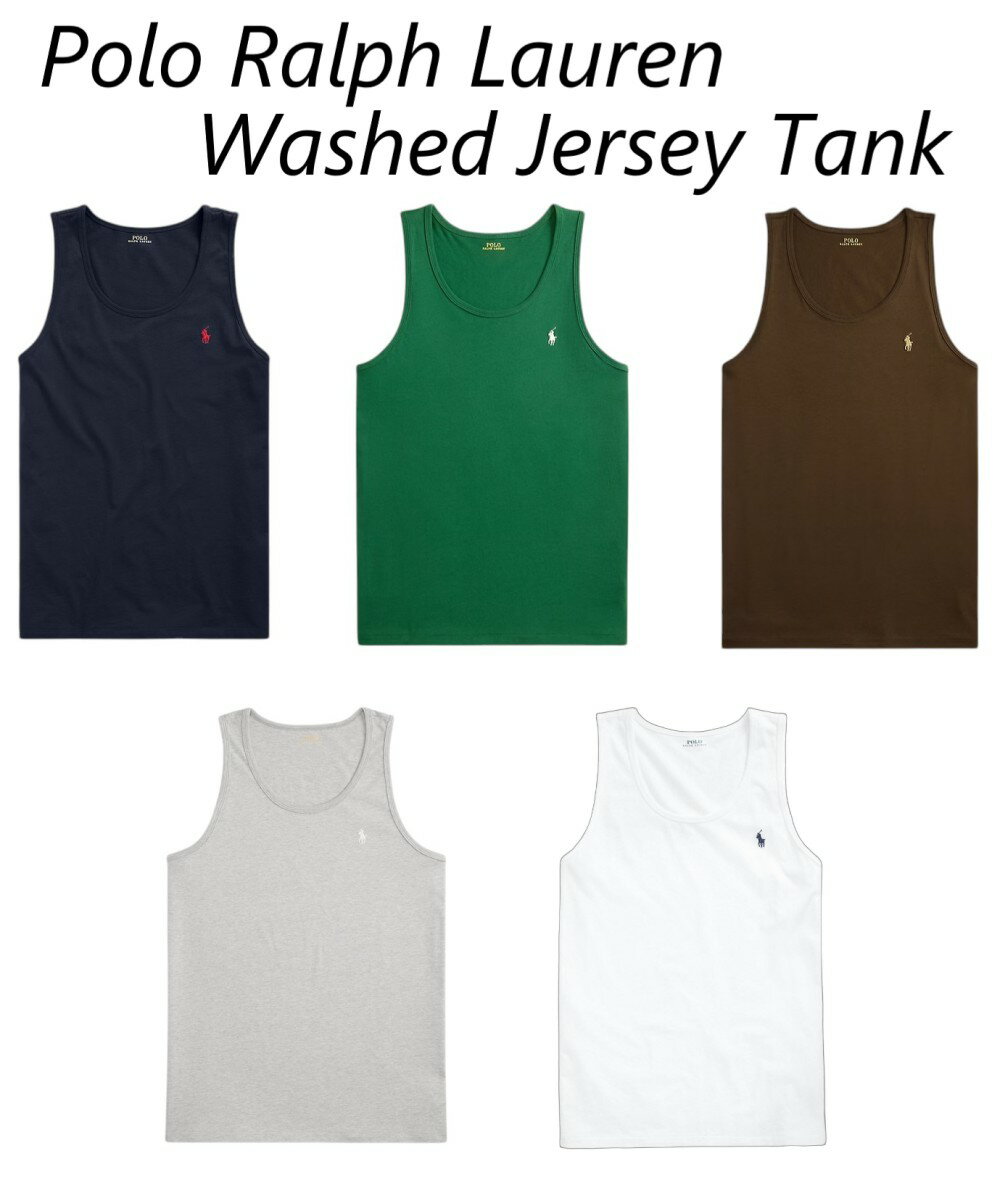 【商品名】 Polo Ralph Lauren Washed Jersey Tank ポロ ラルフ ローレン ウォッシュジャージータンクトップ 【モデル】 Ink　582966-ink New Forest　582966-for Nutme...