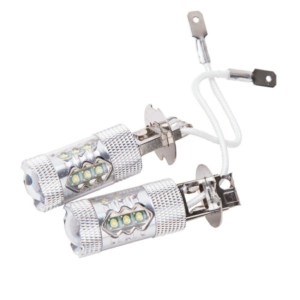 フォグランプ等に使用されているH3タイプバルブと交換用。放熱性・耐熱性・衝撃吸収力に優れ、省エネ・長寿命のアルミヒートシンク仕様！発光がとても鮮やかで全方向、超拡散タイプの為、直視するのが難しいほど明るいです。LED独特のシャープで鮮やかな...