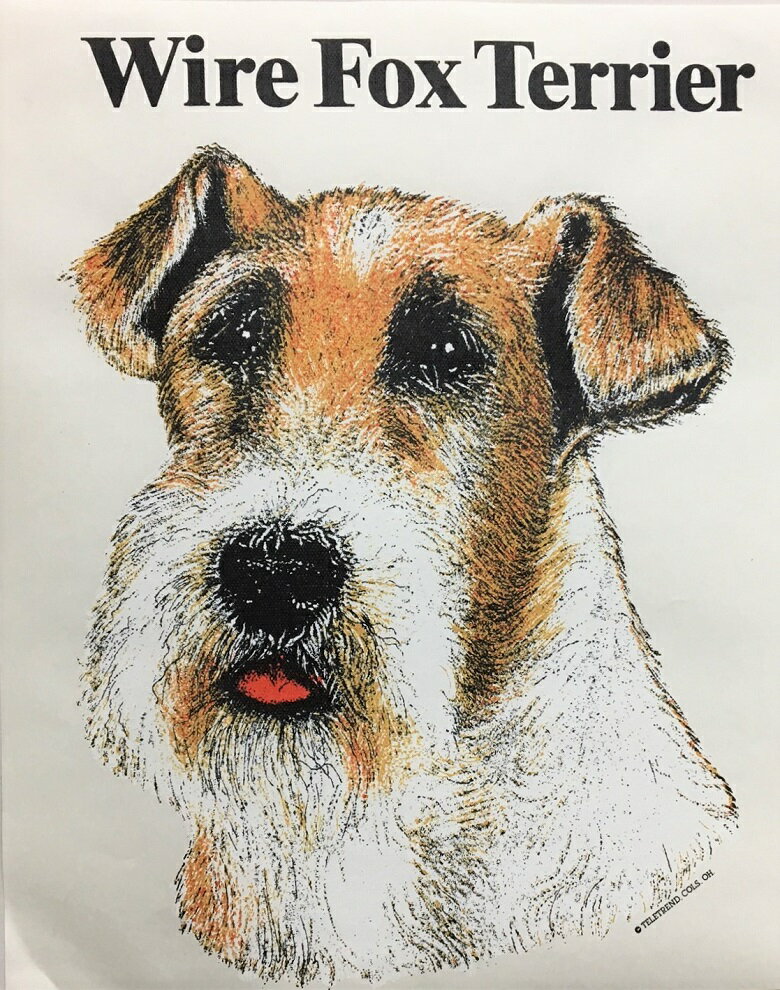 ＊ワイヤーフォックステリア柄の、使いやすいカラーエプロンです！！素材/ポリエステル65％　綿35％サイズ/フリーサイズ　丈82cm 巾82cm使いやすさを一番に考えました。タスキ式なので、首に負担がかかりません素材は、ポリエステルを65％使...