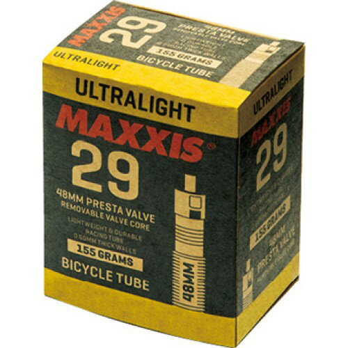 スペック■サイズ：29×1.75〜2.4■重量：155g■厚さ：0.6mm特長上質なブチルを使用した空気の抜けが少ない、厚さ0.6mmの軽量ブチルチューブ。ボックスパッケージ仕様です。在庫状況■通常2〜5日ほどで発送（土日祝除）詳しくはこち...