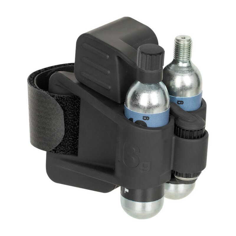 スペック■トピーク製ねじ付き16gCO2カートリッジ2本付属■シートポスト/フレーム装着用ブラケット付属■サイズ：L28×W15×H15mm■重量：280g■ナノエアーブースター：仏式と米式に対応する切削アルミ合金ヘッド、トピーク製ねじ付き...