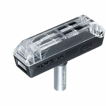 スペック■強化スチール ツール■六角レンチ : 4、5、6mm■Torxレンチ : T25■L89 x W23 x H66mm■110g特長カチンという音で締め付けトルク5Nmに達したことが分かるトルクレンチ。4種類のビットで様々な箇所に使...