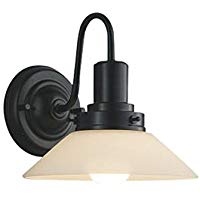 白熱球60W相当ランプ：LED電球40形相当（E26）●鋼・黒色塗装●ガラス・乳白色●高-235 幅-225 出幅-267mm 重-1.1kg●消費電力:4.4W●色温度:2700K●演色性:Ra80●定格光束:475 lm●光源寿命：40...