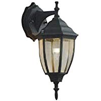 LED（電球色）白熱球40W相当ランプ：LED電球4.0W（E17）●アルミダイカスト・黒色塗装●ガラス・透明面取●高-370 幅-164 出幅-199mm 重-0.9kg●消費電力：4.0W●色温度：2700K●演色性：Ra80●定格光束...