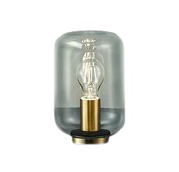 LEDフィラメント電球 3.8W（E26）キャンドル色/2200K鋼板 真鍮色メッキガラス 透明径φ150 高225mm1.0kg中間スイッチ付（入切）コード2m付（黒）差込プラグ付密閉型AC100Vランプ寿命20000時間調光器併用不可S...