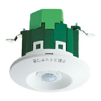 有効検知高さ約5m適合負荷：LED照明・蛍光灯（インバータ含む）・白熱灯・換気扇明るさセンサ付天井取付熱線センサ付自動スイッチ検知後連続動作時間約10秒〜30分可変形ホワイト1.2A 100V AC白熱灯照明器具から40cm以上はなしてくだ...