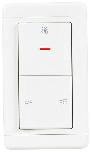 製品寸法：高さ120×幅70×奥行42.3mmコントロールスイッチ（単相100V強弱ノッチ用）■特長運転表示ランプ付パネル材質：プラスチック定格/4A※換気扇の工事は現在承っておりません。ご了承下さい。検索用カテゴリ295