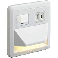 LED（電球色）LED0.8Wランプ：LED●カバー：白色●高-116 幅-116 出幅-25 埋込深-33mm 重-0.2kg●消費電力：0.8W●色温度：2700K●演色性：Ra80●光源寿命：40000時間●照度センサ付●点灯照度調節...