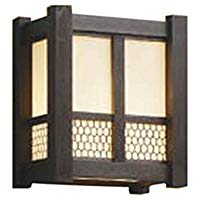 LED（電球色）白熱球40W相当ランプ：LED電球40形相当（E26）●木製・オイルステイン●強化和紙・網目模様入●高-250 幅-216 出幅-144mm 重-0.8kg●消費電力：4.4W●色温度：2700K●演色性：Ra80●定格光束...