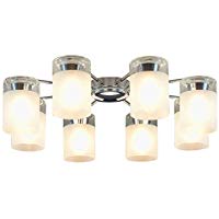 インテリアセレクション電球色(2700K)Ra94E26 LED電球7.2W×8幅φ690・高180・重6.7kg電源電圧 100V専用定格光束：5896lm消費電力：57.6W鋼(クロームメッキ)クリアガラス(一部消し)ライトコントロール...