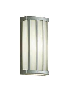 (LED内蔵)LED 6.1W温白色 3500Kプラスチック シルバー塗装アクリル 乳白（マット）巾140 高275 出85mm0.9kg■縦長付・横長付兼用■AC100V■調光器併用不可11VA定格光束 395lm消費電力 6.1WRa8...