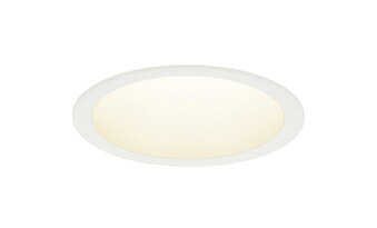 ●まぶしさを抑えた快適で心地よい空間設計におすすめです。オフホワイト電球色定格光束：496lm定格消費電力：4.5WRa942700K9VA(100V)アルミカバー：樹脂(乳白)0.4kg取付可能天井厚5-25mm調光器不可LED一体型浅型...
